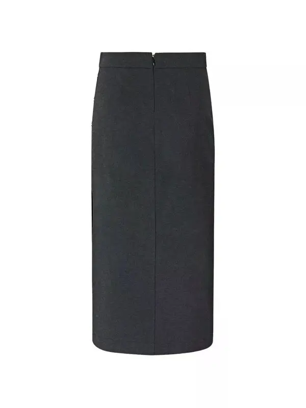 Pinko Button-detail Pencil Skirt - Grey