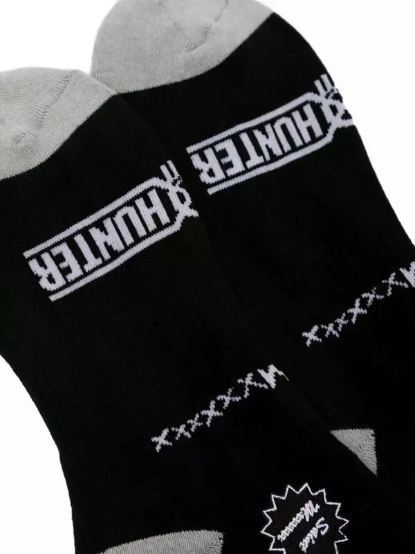 SAINT MXXXXXX Logo Intarsia-knit Crew Socks