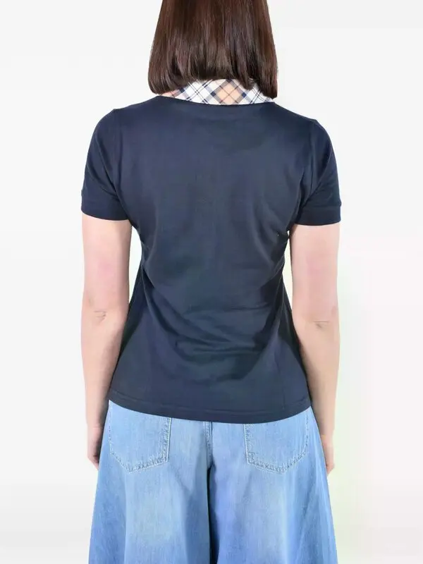 Barbour Tartan Collar Piqué Polo Shirt