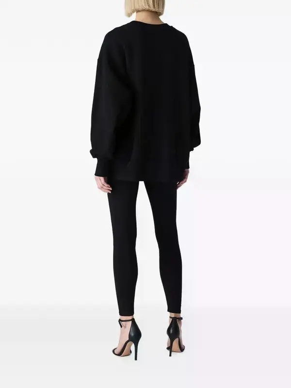Vera Wang Love Graphic Cotton Sweatshirt - Black