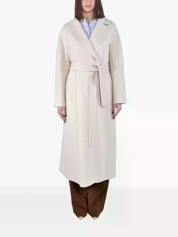 Max Mara Belted Single-breasted Coat - Neutrals