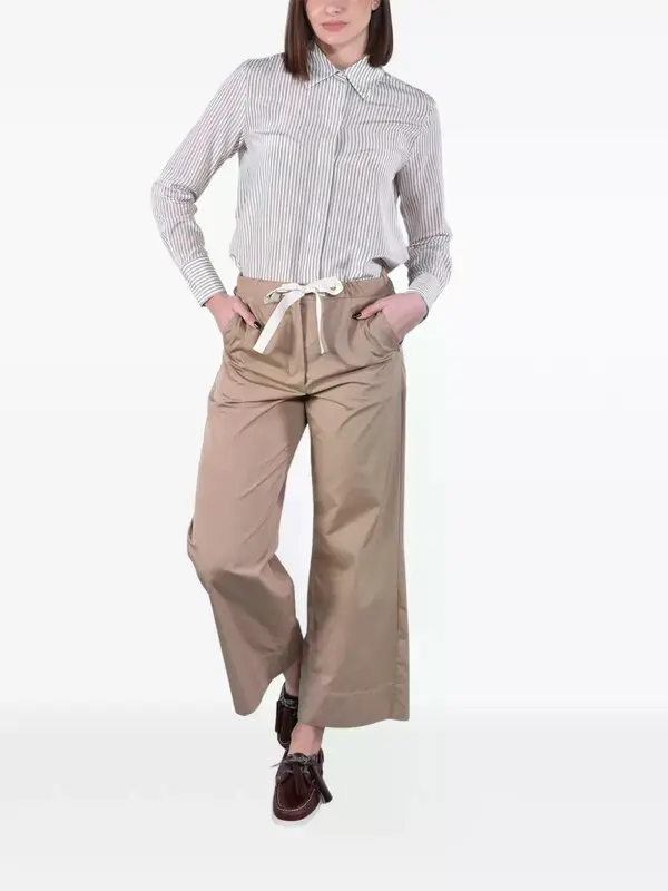 Max Mara Drawstring Straight-leg Trousers - Neutrals