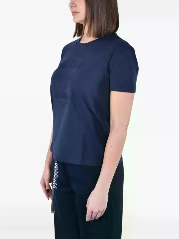 Max Mara Embroidered Logo T-shirt - Blue