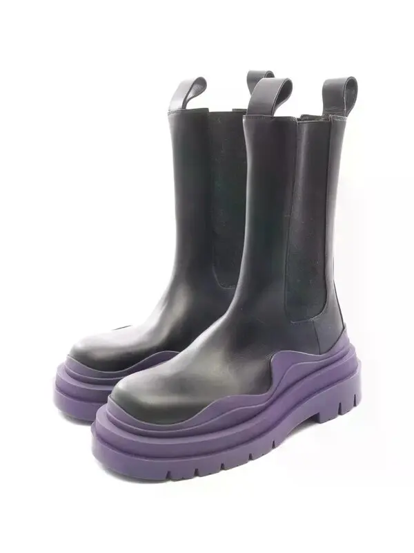Bottega Veneta Tire Chelsea Boots - Black