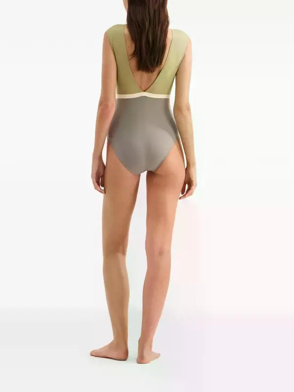 ERES Macadamia Panelled V-neck Swimsuit - Grey