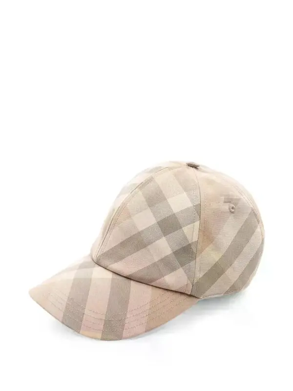 Burberry 2010s Checked Baseball Cap - Neutrals