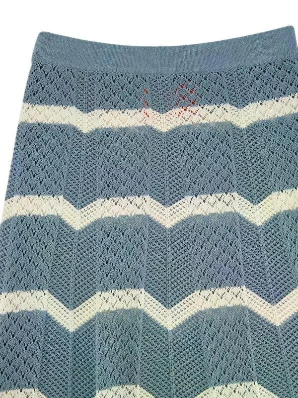 La DoubleJ Chevron Midi Skirt