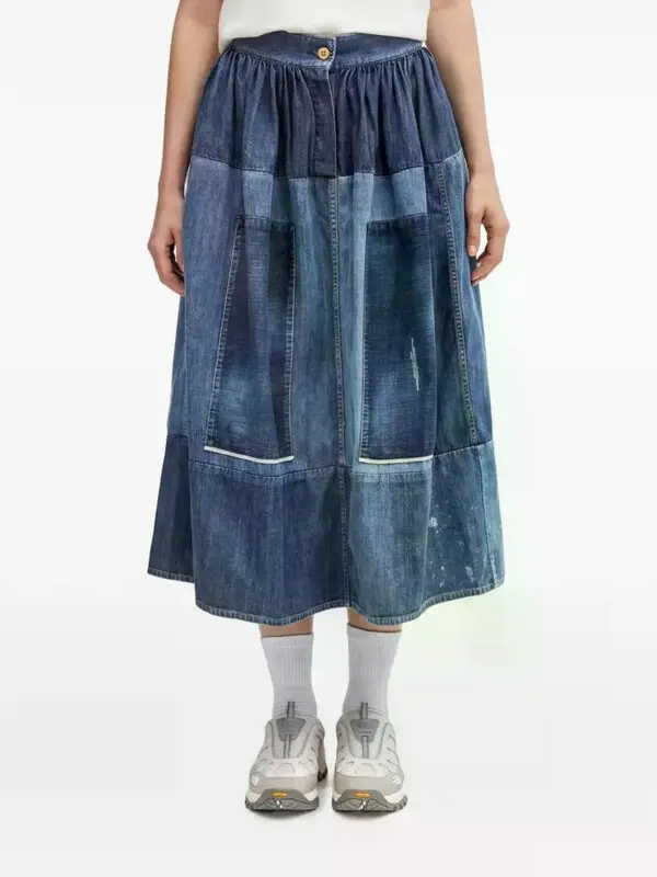 Visvim Patchwork Denim Skirt