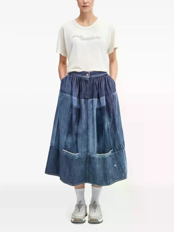 Visvim Patchwork Denim Skirt