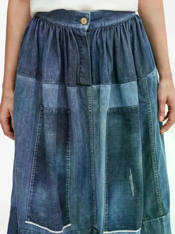 Visvim Patchwork Denim Skirt
