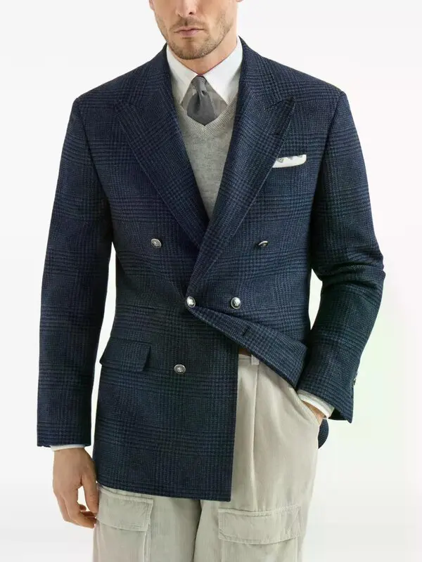 Brunello Cucinelli Peaked-lapel Double-breasted Blazer