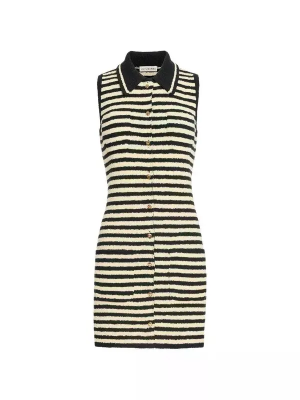 Altuzarra Mamie Striped Knit Mini Dress - Neutrals