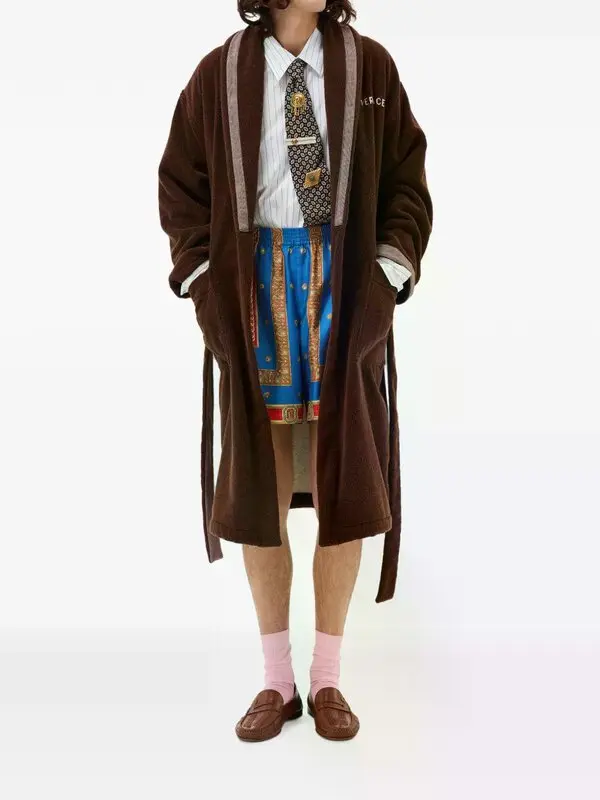 Versace Printed Silk Twill Shorts - Blue