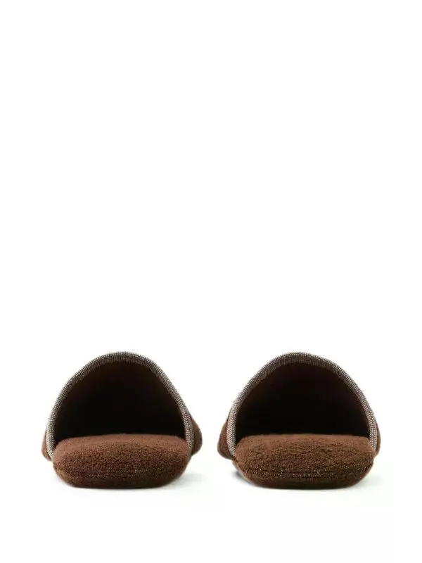 Versace Terry-towelling Cotton Jacquard Medusa Slippers
