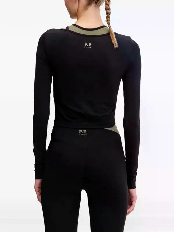 P.E Nation Sutton Long-sleeve Cropped Top