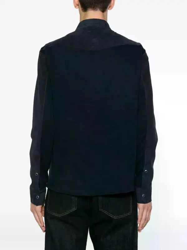 Eleventy Chest-pocket Overshirt - Blue