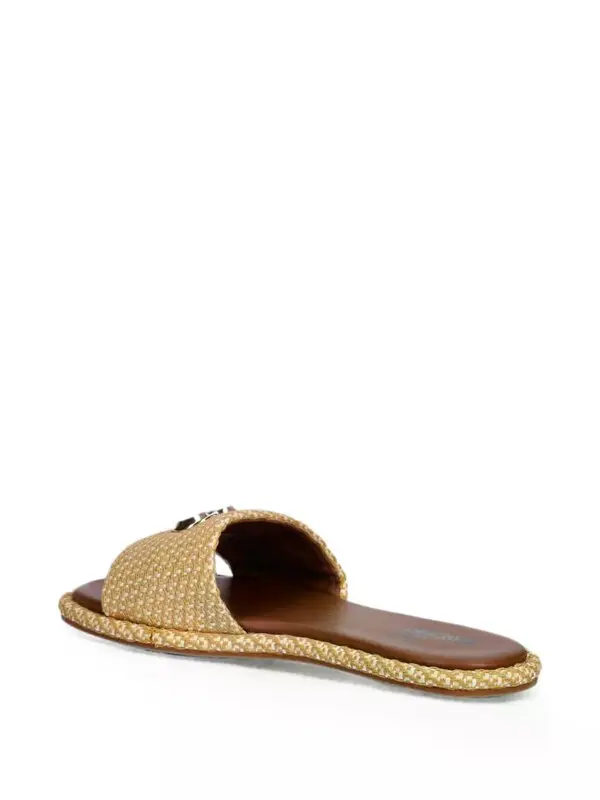 Moschino Woven Heart Plaque Sandals