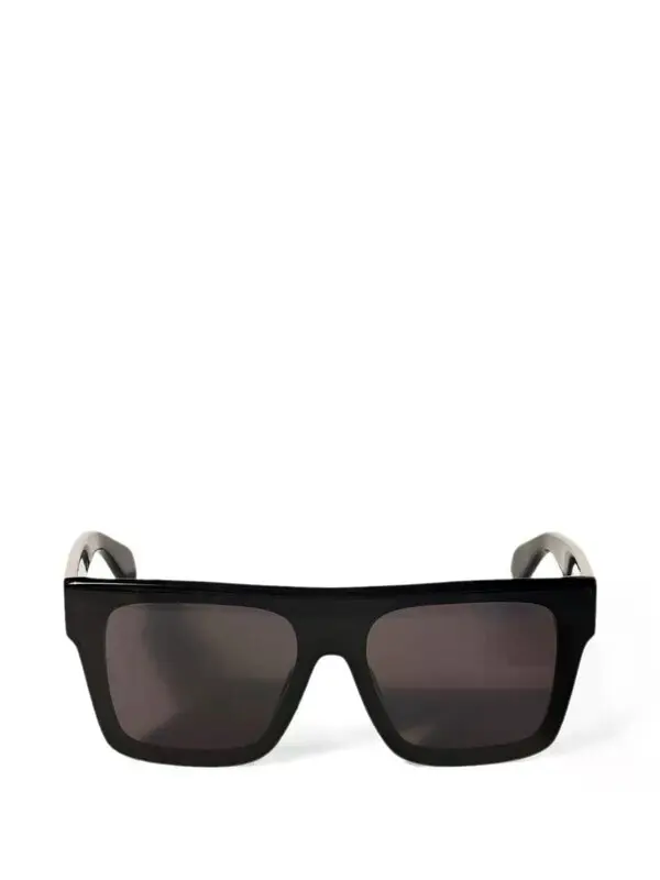 Off-White Logo-print Square-frame Sunglasses - Black