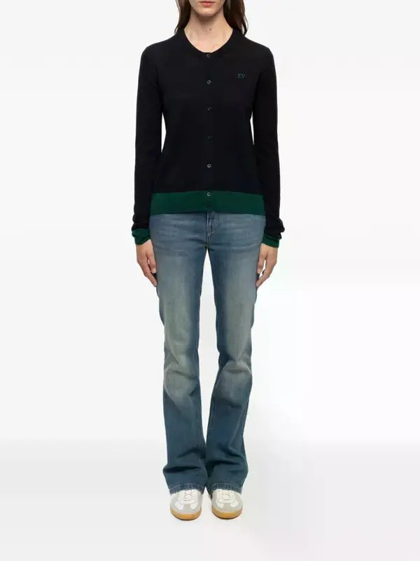 Zadig&Voltaire Missya Logo-embroidered Cashmere Cardigan
