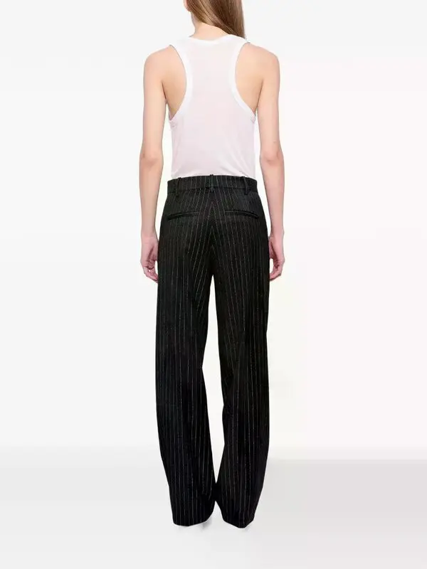 Zadig&Voltaire Charcoal Gray Pinstripe Trousers