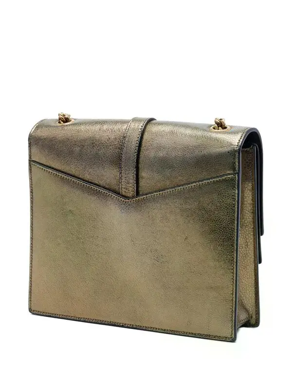 Saint Laurent Metallic Leather Monogram Sulpice Crossbody Bag