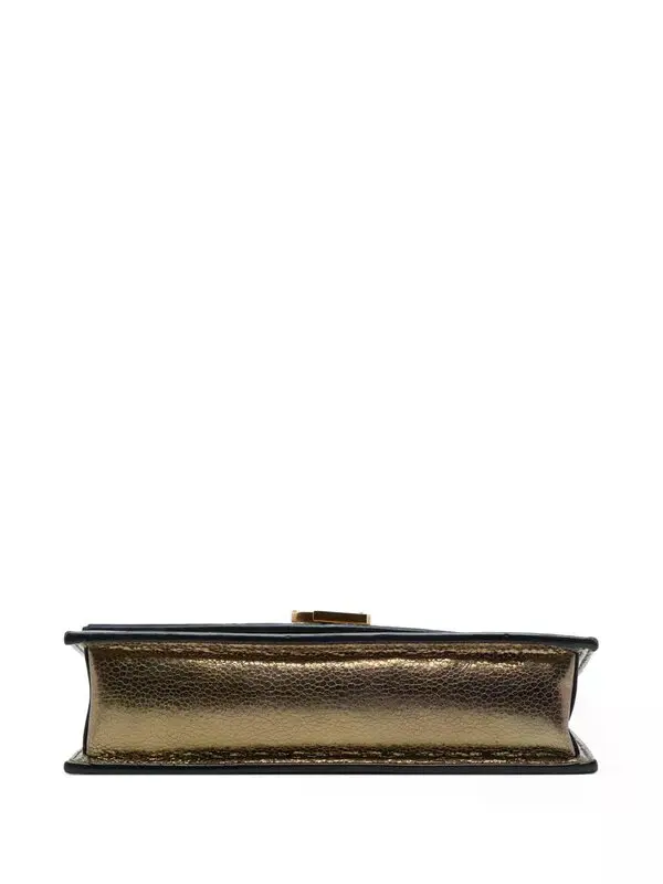 Saint Laurent Metallic Leather Monogram Sulpice Crossbody Bag