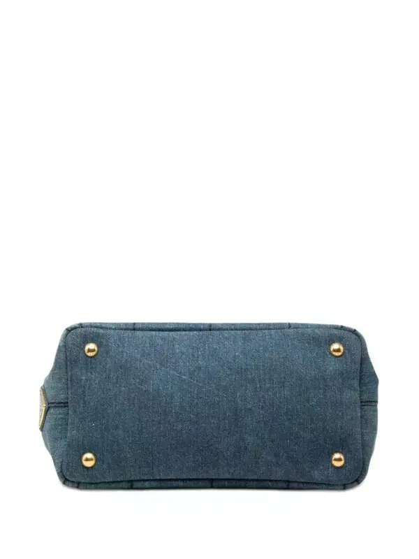 Prada Small Denim Satchel - Blue