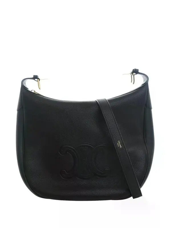 Celine Supple Grained Calfskin Heloise Shoulder Bag - Black