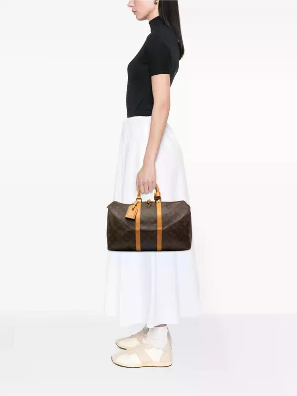 LOUIS VUITTON Monogram Keepall 45 Travel Bag - Brown