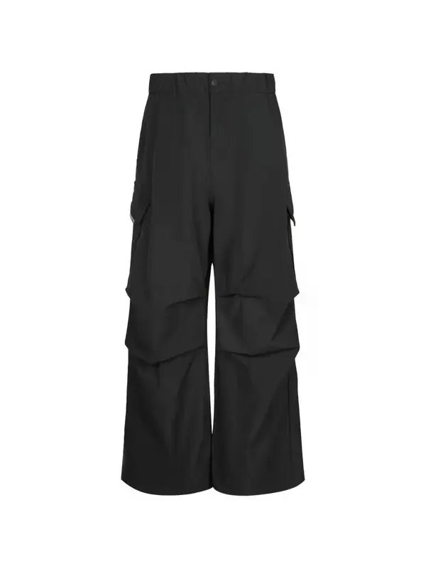 CROQUIS Wide-leg Cargo Trousers - Black
