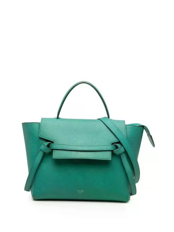 Celine Micro Grained Calfskin Belt Bag Satchel - Green