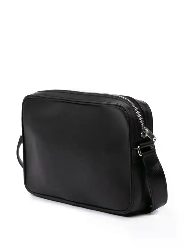 Celine Smooth Calfskin Logo Messenger Bag - Black