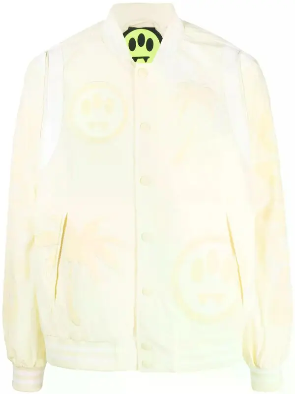 BARROW Tonal Appliqué Varsity Jacket - Neutrals