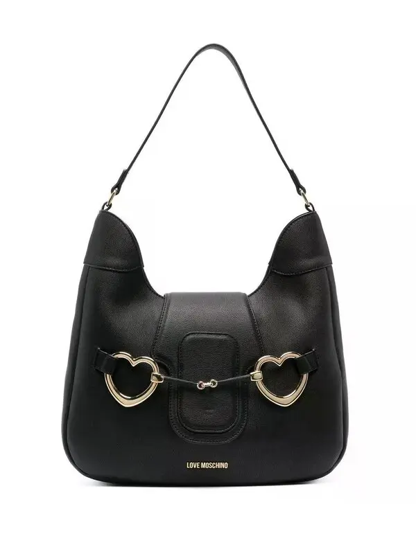 Moschino Heart-bit Shoulder Bag - Black