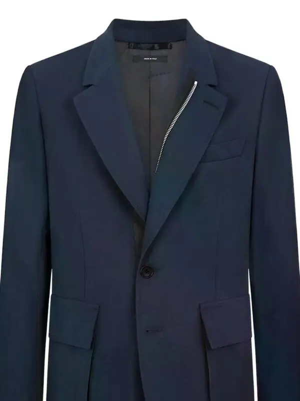 TOM FORD Zip-detail Blazer - Blue