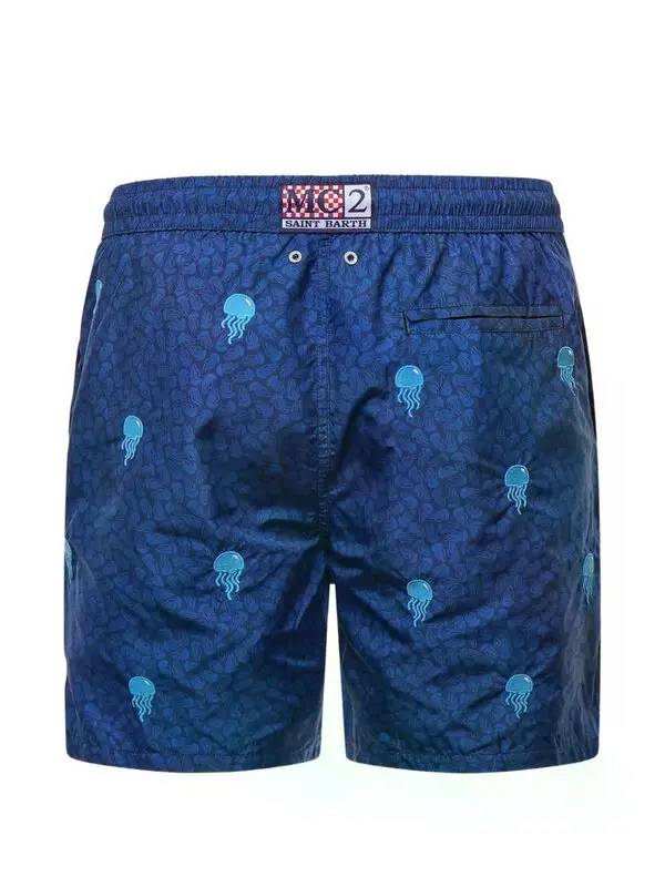 MC2 SAINT BARTH Embroidered Swim Shorts - Blue