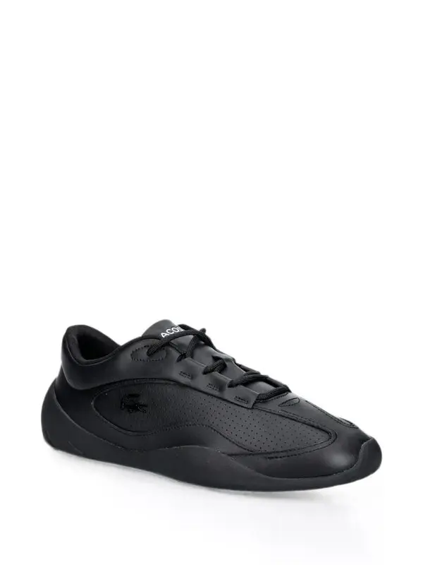 Lacoste Perforated Detail Lace-up Sneakers - Black