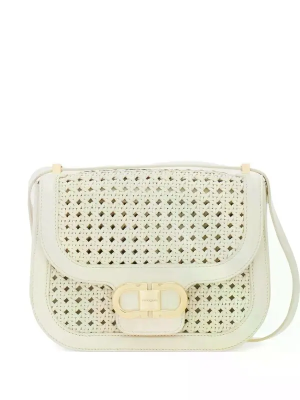 FERRAGAMO Double Gancini North-south Crossbody Bag