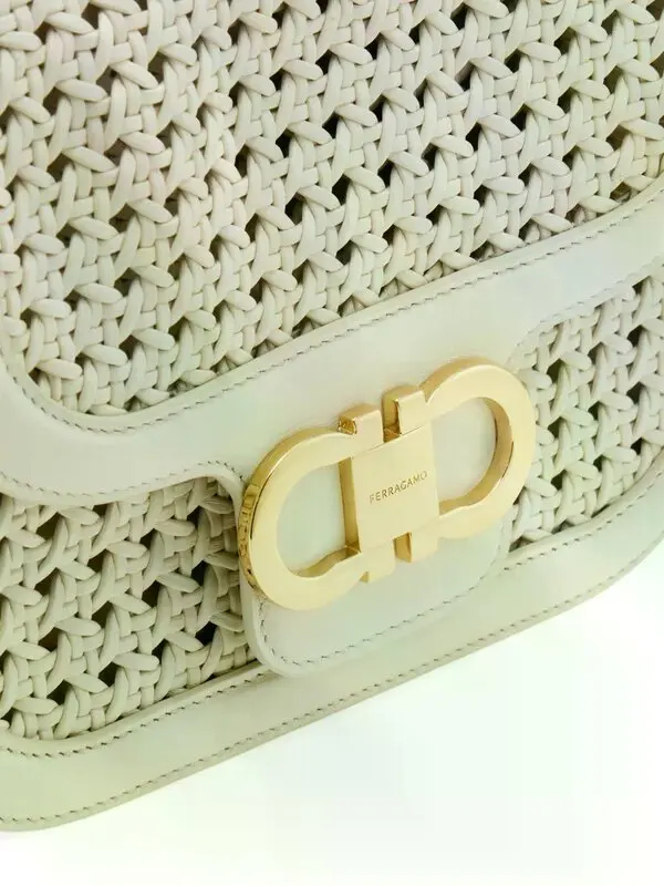 FERRAGAMO Double Gancini North-south Crossbody Bag