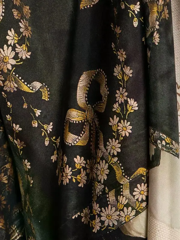 PIERRE-LOUIS MASCIA Floral-print Fringed Scarf - Green