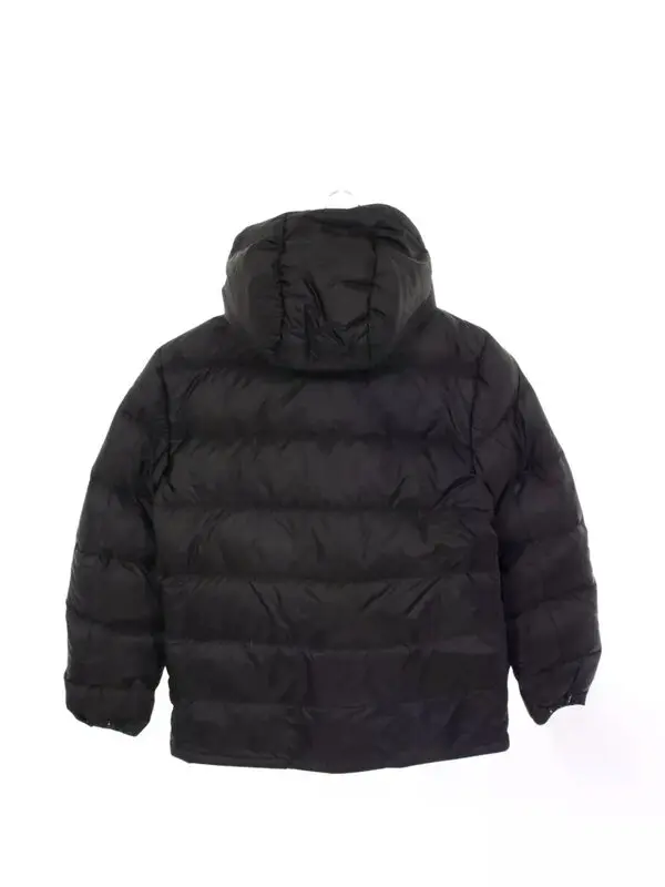 Prada Quilted Hooded Down Jacket With Signature Triangle Logo