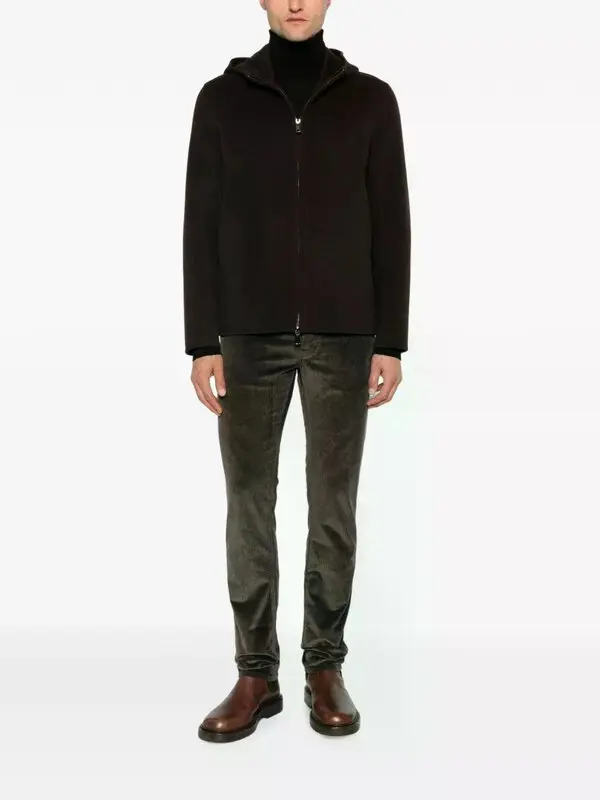 GIORGIO BRATO Hooded Wool Jacket
