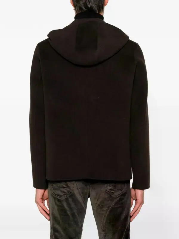 GIORGIO BRATO Hooded Wool Jacket