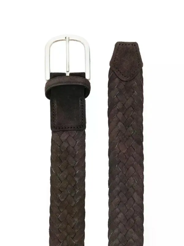Canali Woven Leather Belt