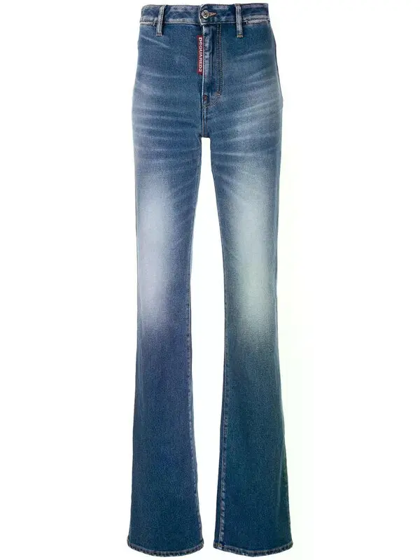 Dsquared2 Flared Faded Jeans - Blue