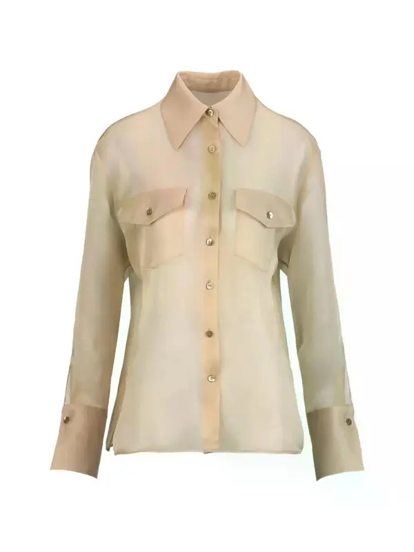 Luisa Spagnoli Sheer Button-up Shirt