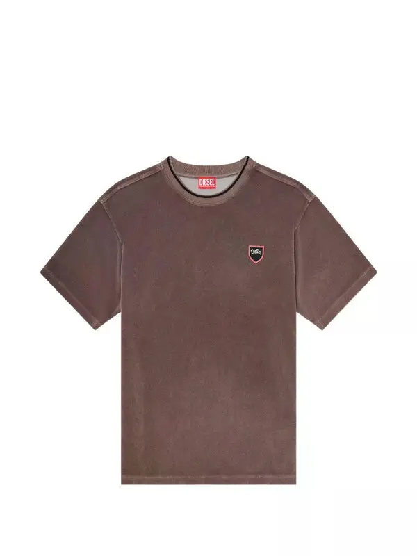 DIESEL® Chenille T-shirt With Shield Patch