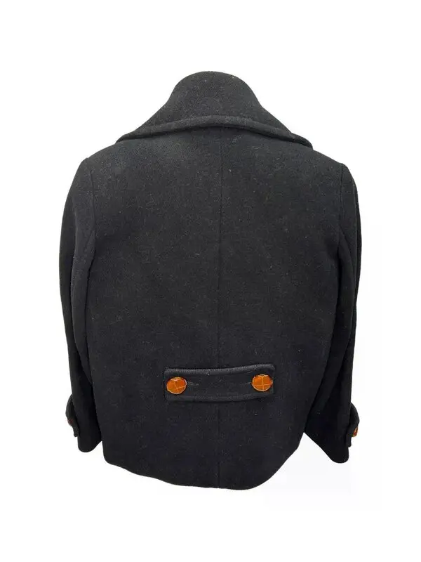 See By Chloé 2010s Leather-button Single-breasted Wool Coat