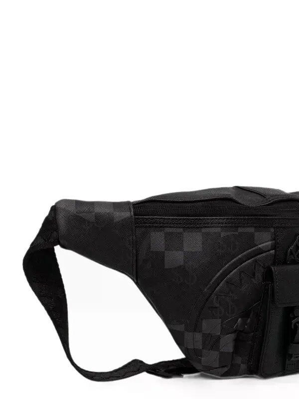 SPRAYGROUND Check-print Shark Mouth Belt Bag - Black