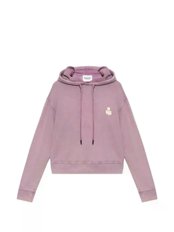 MARANT ETOILE Salmy Logo Drawstring Hoodie - Purple